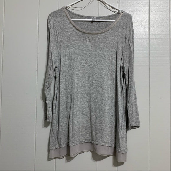 Marled | Tops | Womens Gray Marled Reunited Clothing Sheer Lace 34 ...